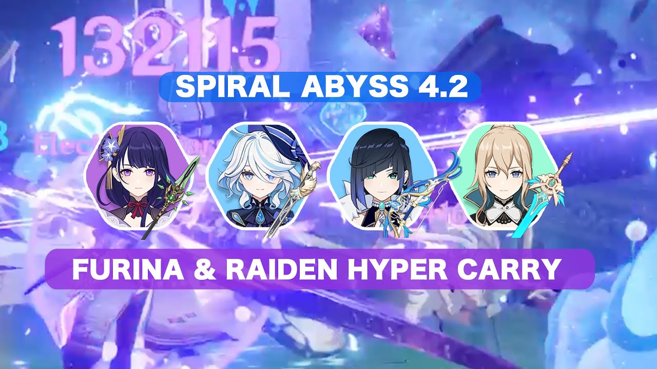 C0 Furina & C0 Raiden Hyper Carry -2nd Half Only- | Spiral Abyss 4.2 ...
