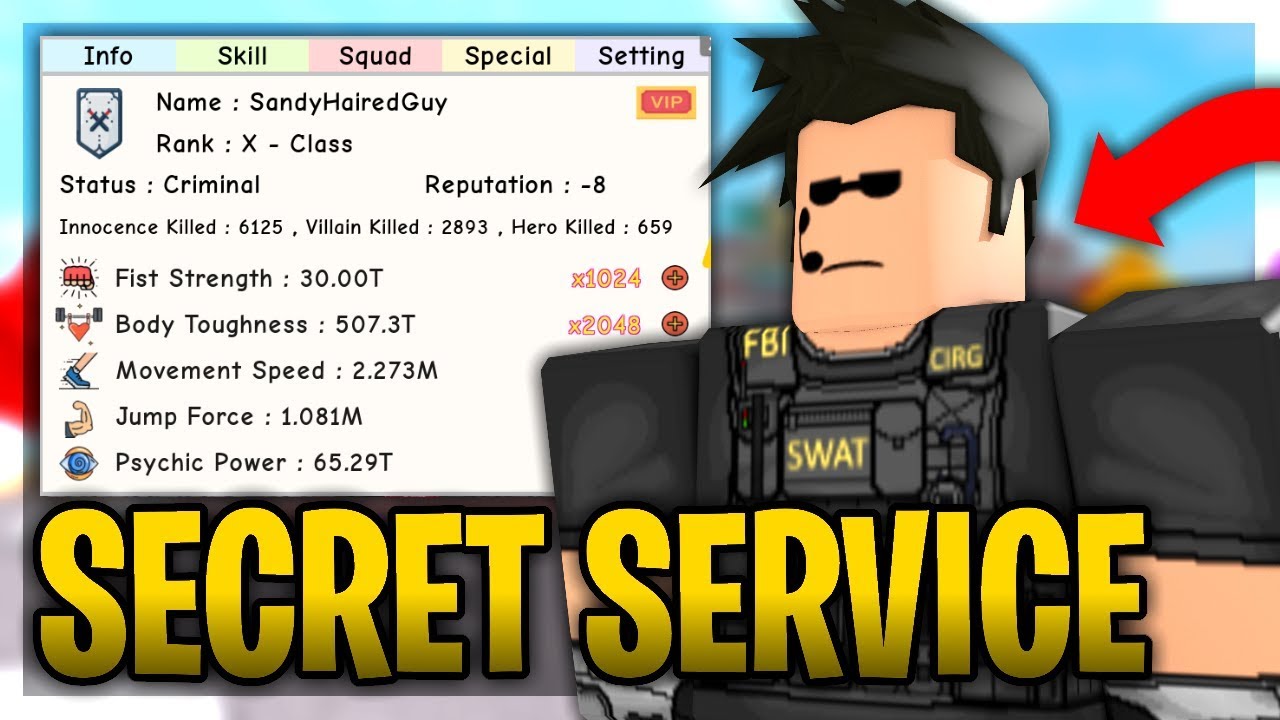 Roblox Super Power Training Simulator Secret Service Trolling - YouTube