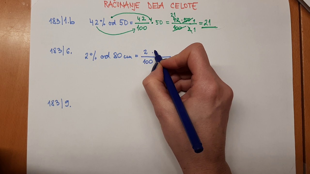 Računanje dela celote - YouTube