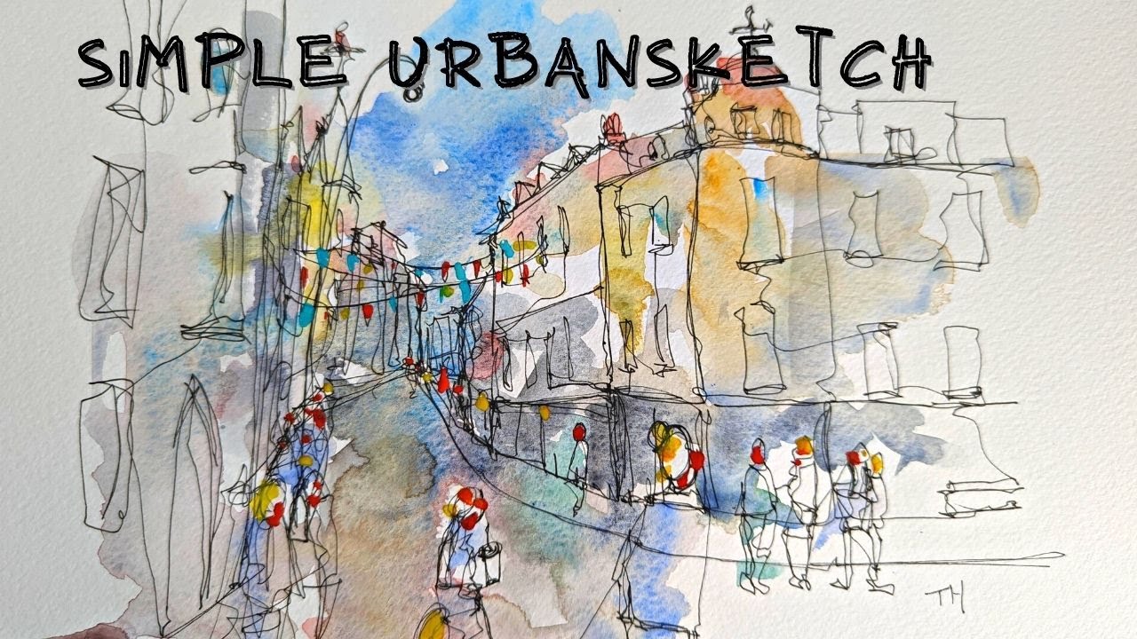 Urban Sketch in 10 Minutes - Make 'Complicated' REALLY EASY! - YouTube