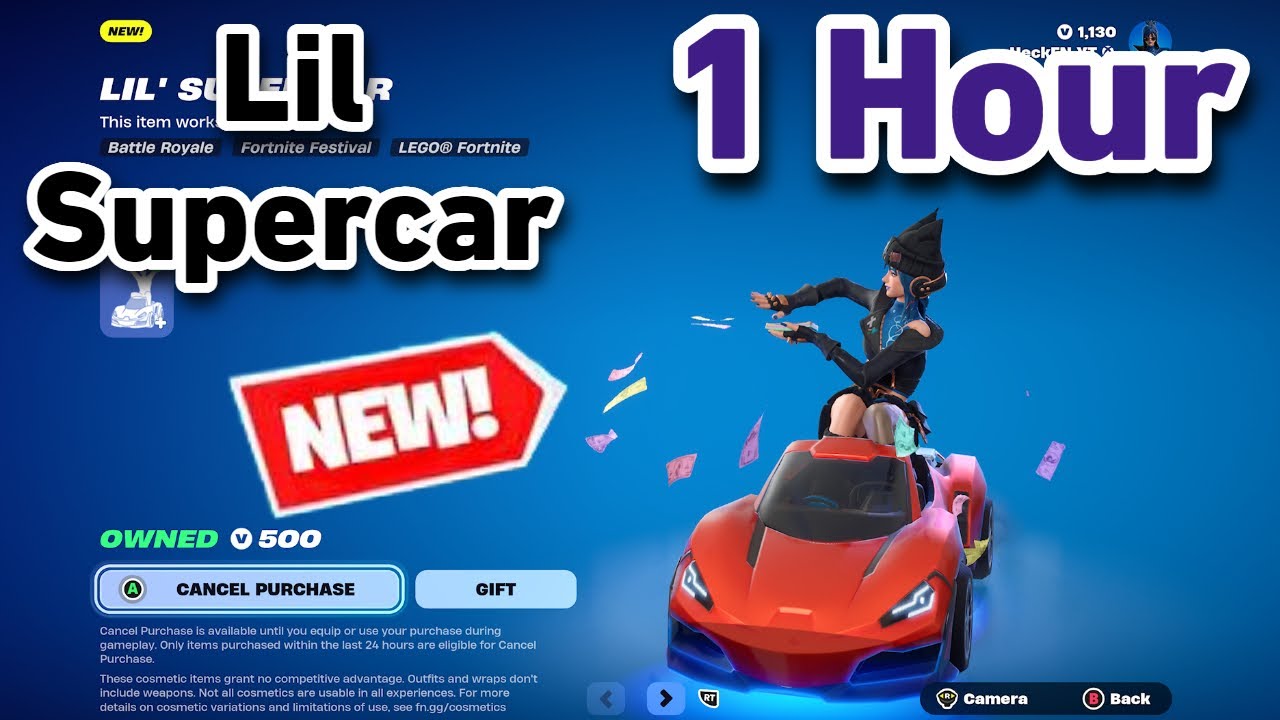 Fortnite Lil Supercar Emote (1 Hour Version) From Logic & C Dot Castro ...