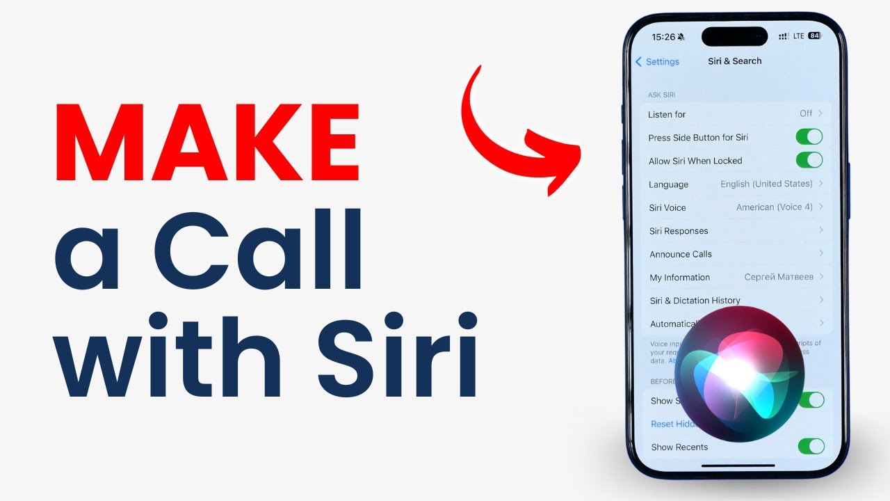 How to Make a Phone Call Using Siri on iPhone - YouTube