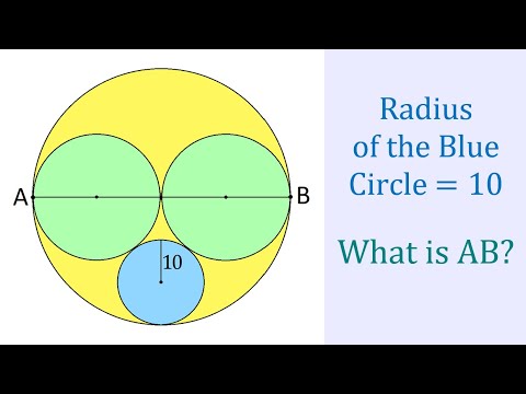 Find the Diameter AB. Geometry Challenge! - YouTube