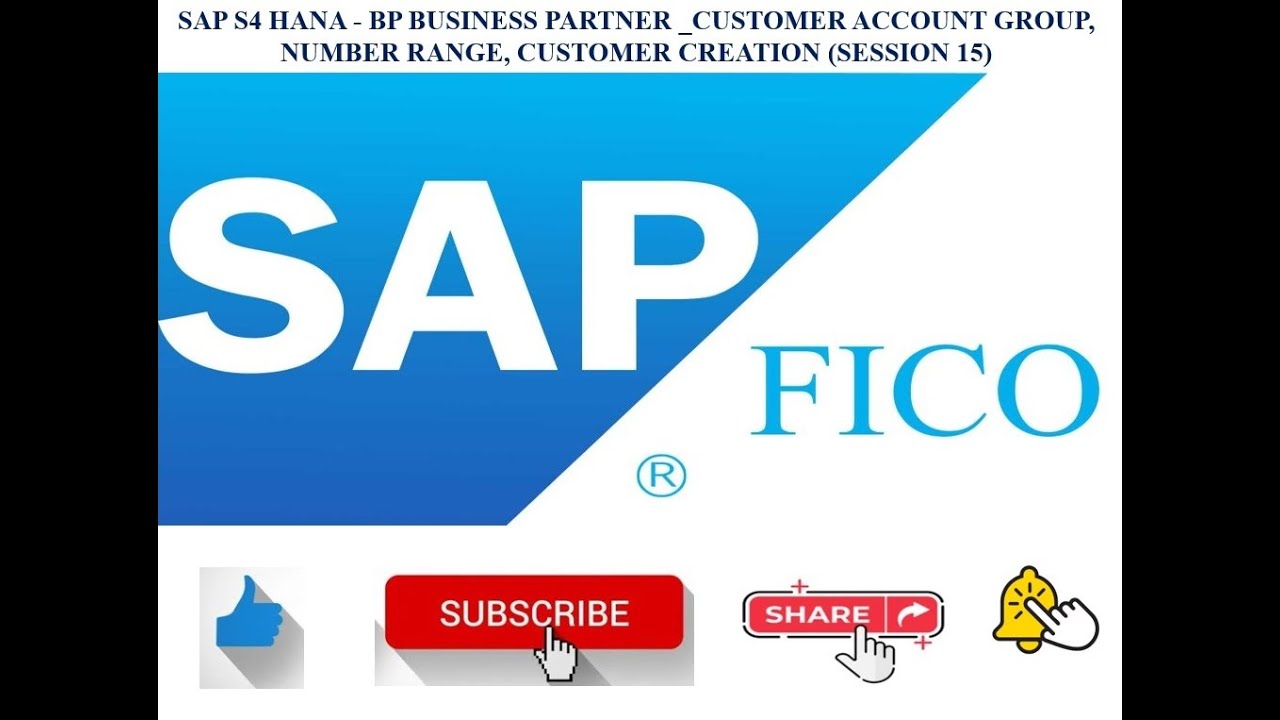 SAP S4 HANA BP BUSINESS PARTNER CUSTOMER ACCOUNT GROUP, NUMBER RANGE ...