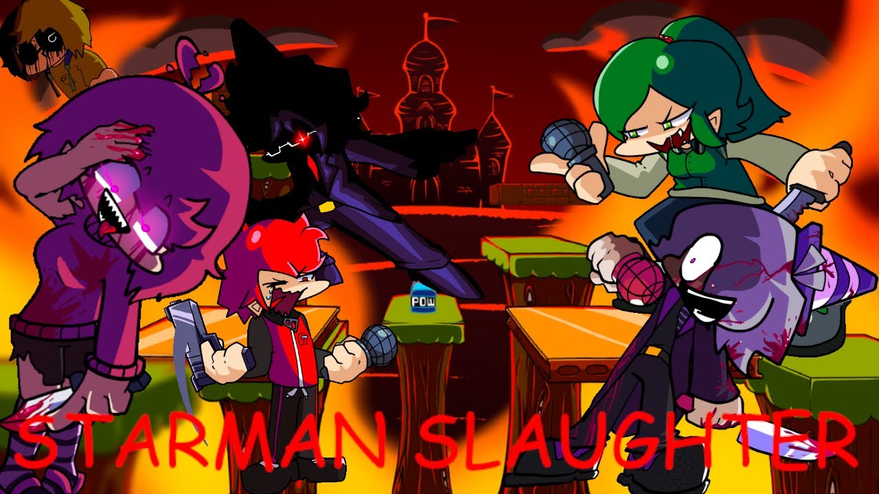 FNF Pink Girl Massacre (FNF Mario's Madness v2 Starman Slaughter ...