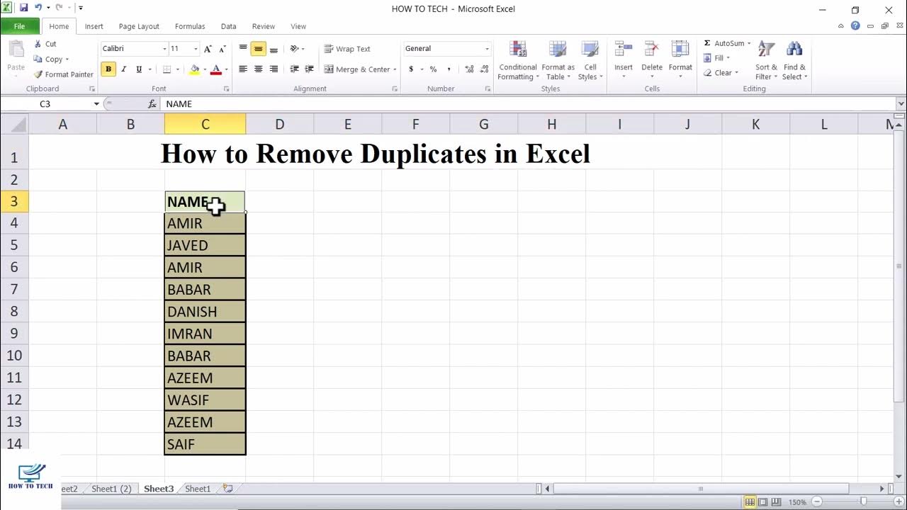 How to Remove Duplicates in Excel - YouTube