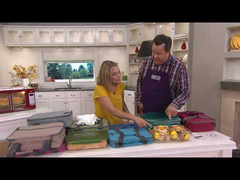 Lock & Lock 9x13 Glass Pan with Insulated Carry Tote on QVC