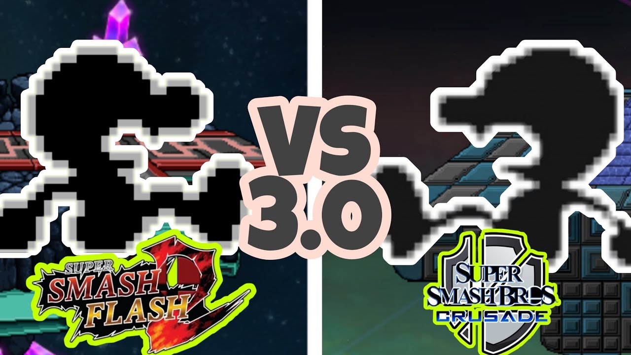 Moveset Comparacion- Mr.Game (SSF2 vs SSBC, 3.0) - YouTube