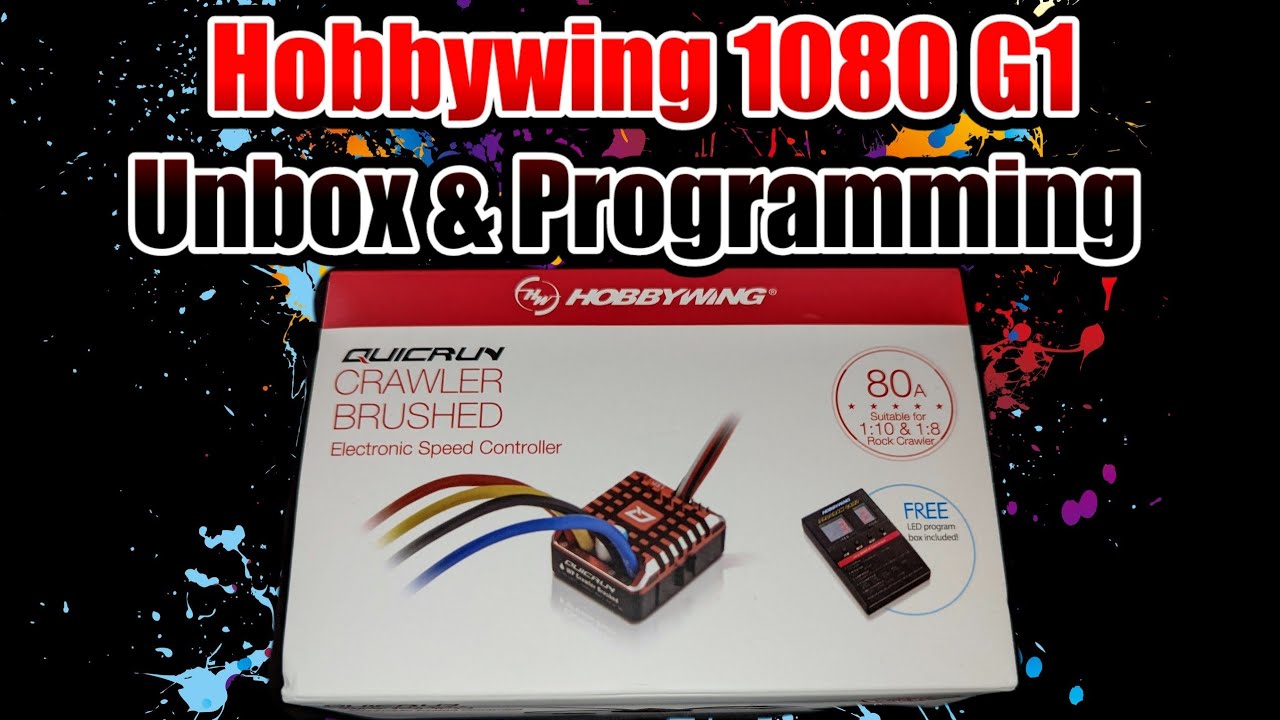 Hobbywing 1080 G1 unbox and programming. - YouTube