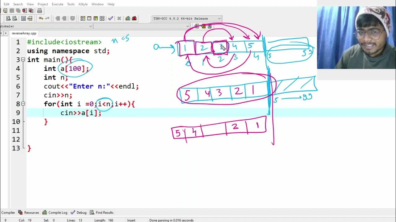 Reversing an Array in C++ Programming - YouTube