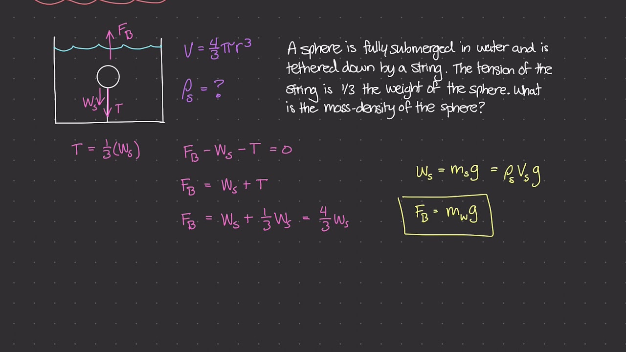 Buoyancy Example 2 Physics Of Fluid Mechanics 37 YouTube buoyancy-example-2-physics-of-fluid-mechanics-37-youtube