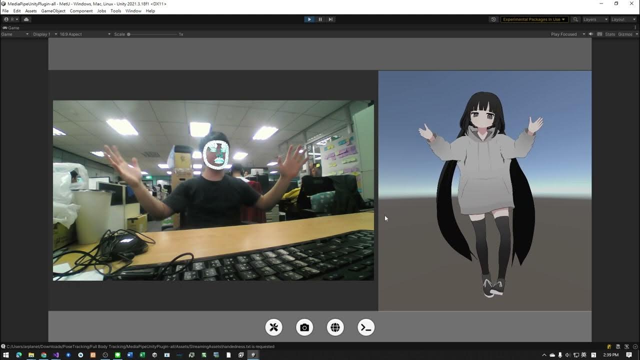 Unity Mediapipe PoseTracking + FaceTracking + HandTracking - YouTube