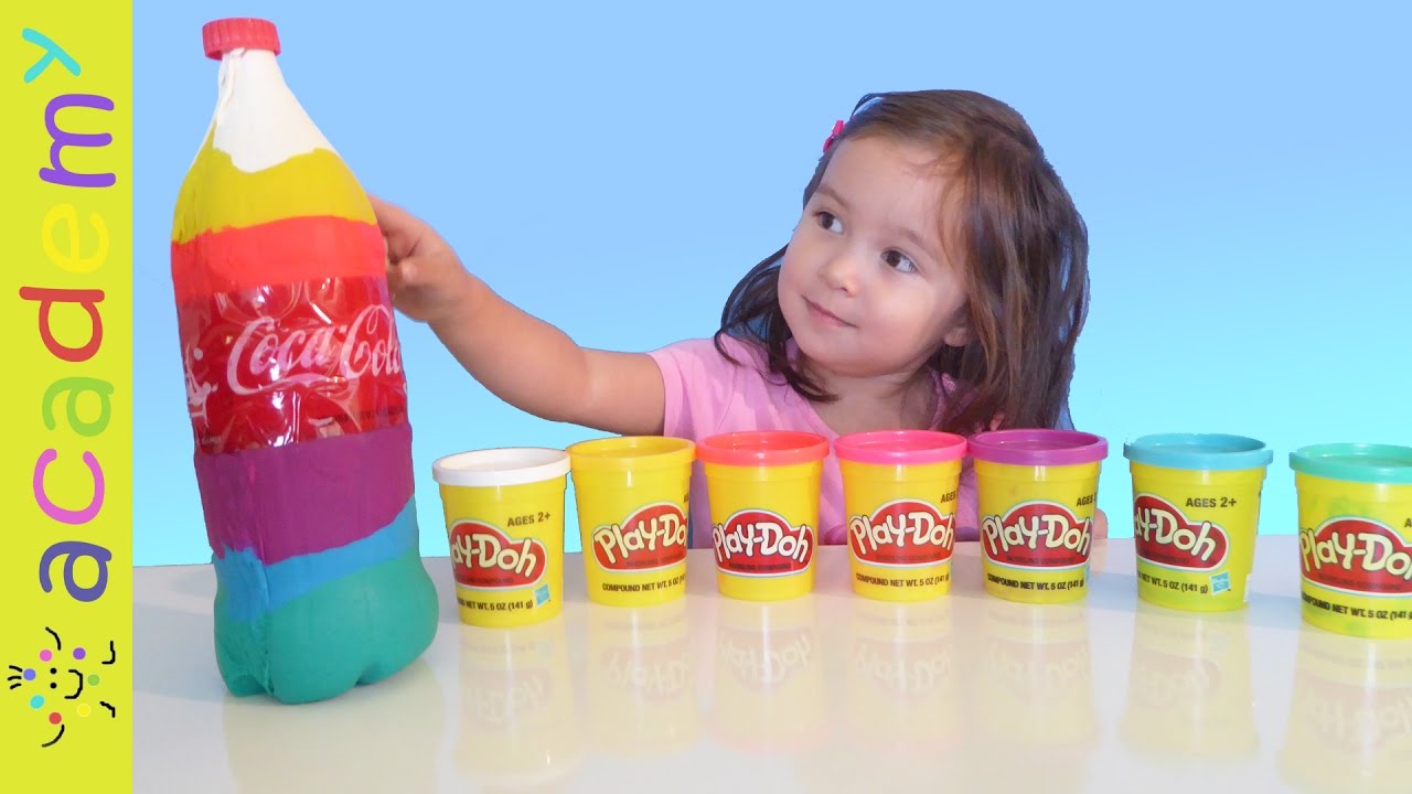 DIY How To Do Rainbow PLAY DOH Coca Cola Learn Colors Modelling Clay ...
