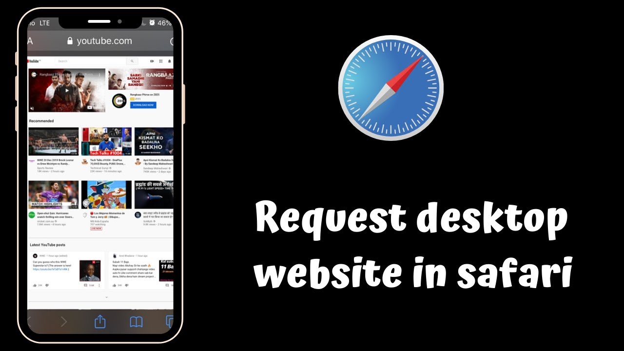 How to request desktop website in Safari on iPhone in Hindi - YouTube