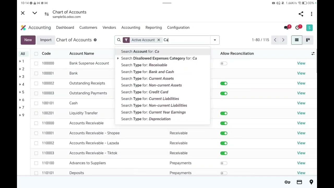Free Odoo Accounting : 8 Customized Chart of Accounts for online ...