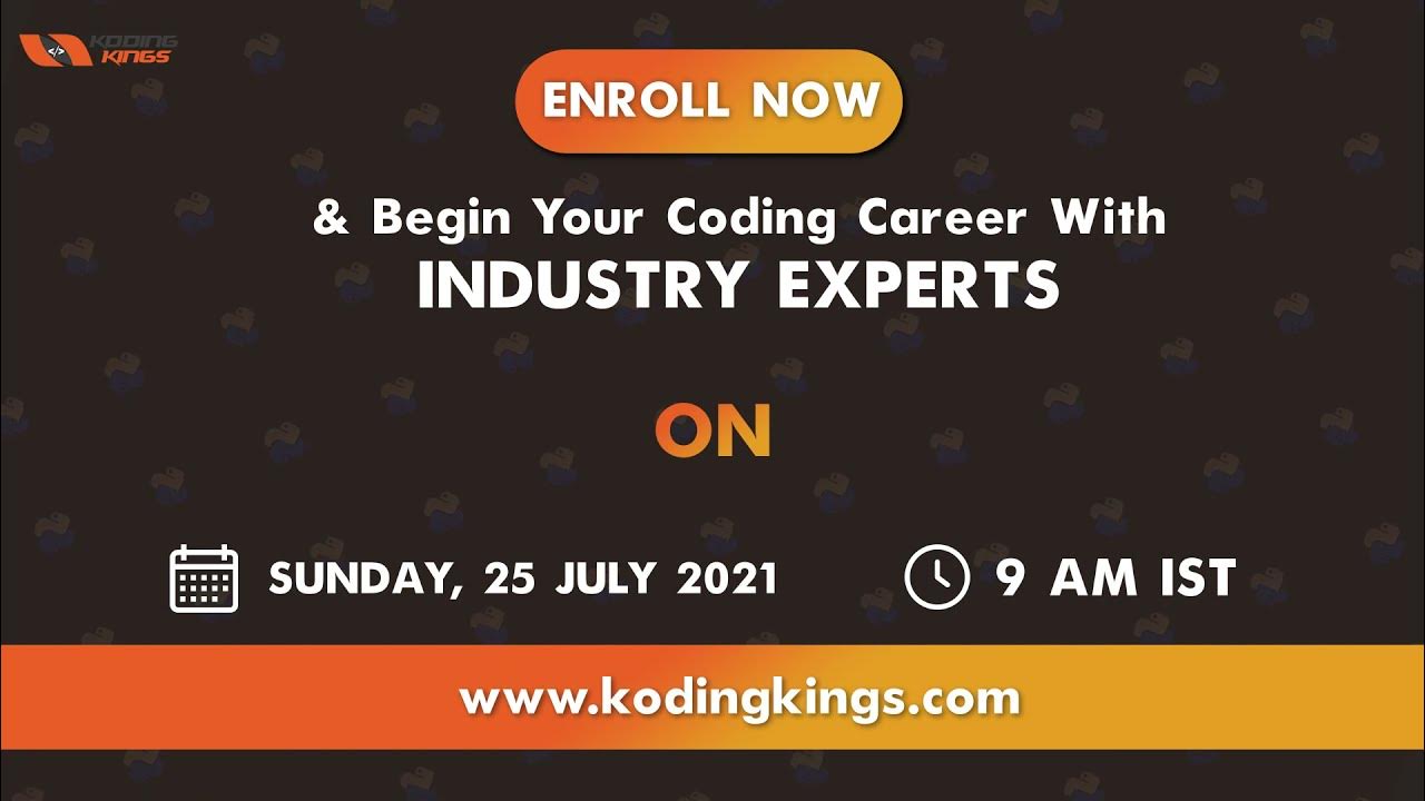 Python Webinar LIVE by Industry Experts - Coming Soon | Koding Kings - YouTube