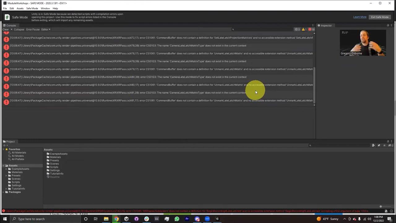 Unity Enter Safe Mode Error When Creating URP Project - YouTube