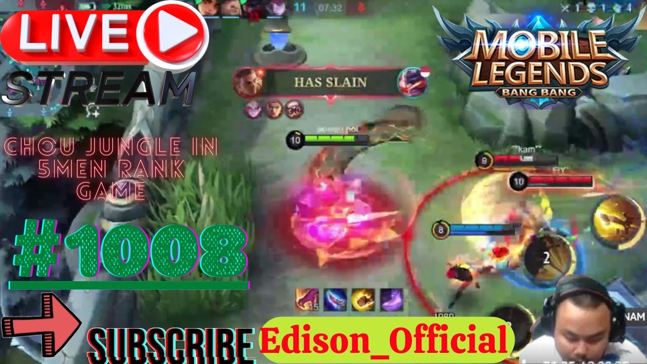 Edison_Official | Mobile Legends: Bang Bang | Chou jungle in 5men rank ...