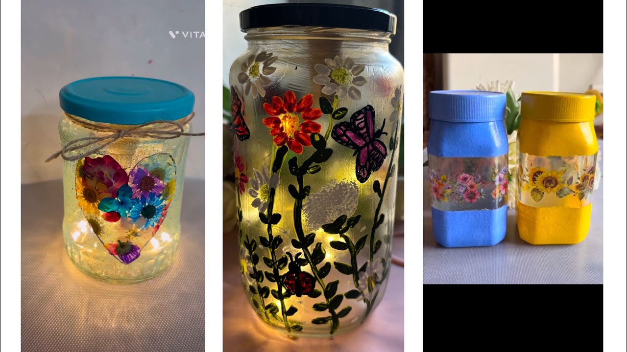 4 easy jar decoration ideas ||painting hacks for Beginners ||easy art# ...