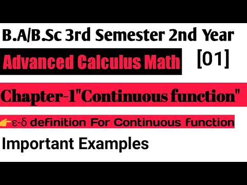Epsilon Delta Definition Questions|Chapter-1 Continuous function ...