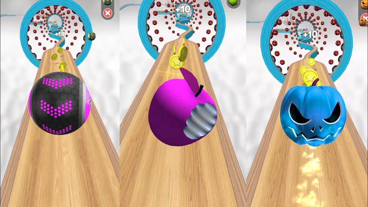 Going Balls Ball vs Ball Apple vs Super Speedrun Gameplay- fly ball ...