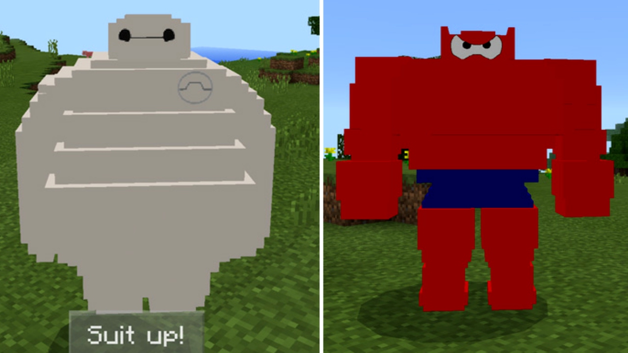 BayMaxบิ๊ดฮีโร่เพื่อนรักมีสองร่างด้วยกันคู่หูสุดเจ๋ง Minecraft PE 1.0.3 ...