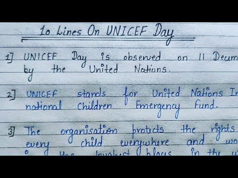 UNICEF Day | 10 Lines On UNICEF Day | Write a Speech on UNICEF Day ...