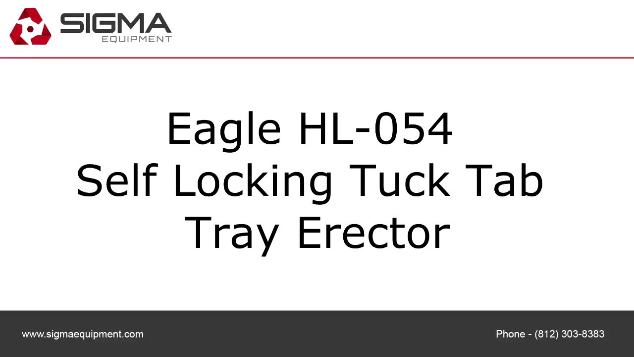 Eagle HL-054 Self Locking Tuck Tab Tray Erector - YouTube