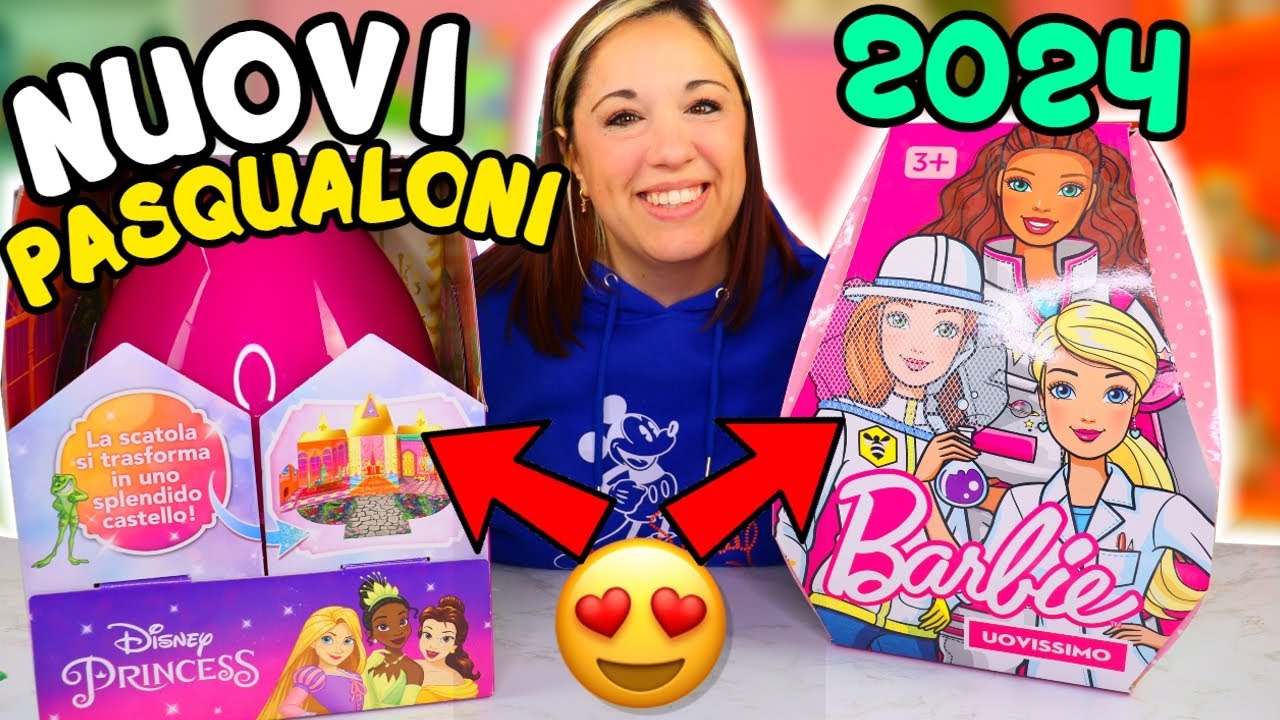 Apro nuovi PASQUALONI 2024 DISNEY e BARBIE - YouTube