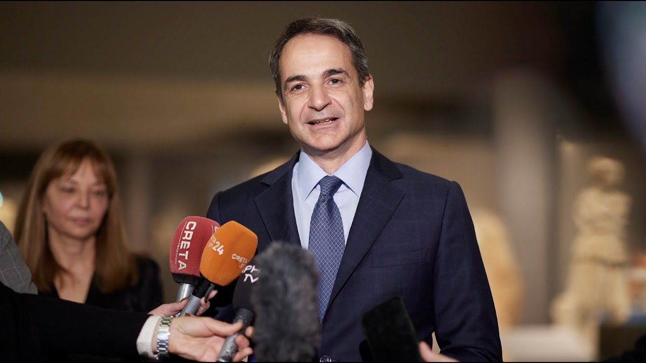 Δήλωση του Πρωθυπουργού Kυριάκου Μητσοτάκη στο νέο Αρχαιολογικό Μουσείο ...