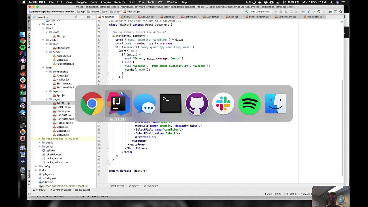 Meteor Application Template React Part 4 Form Processing Youtube