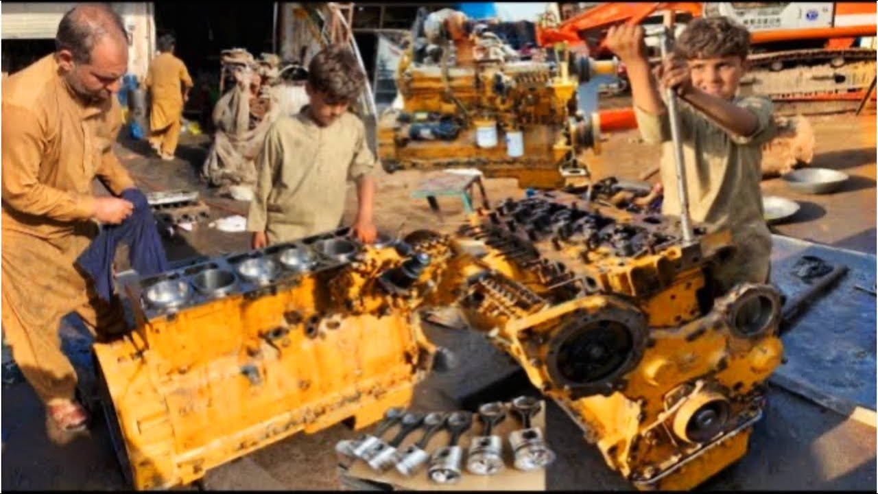 How Cat Loader China (3306) Engine Repaire & Rastoration Amazing ...