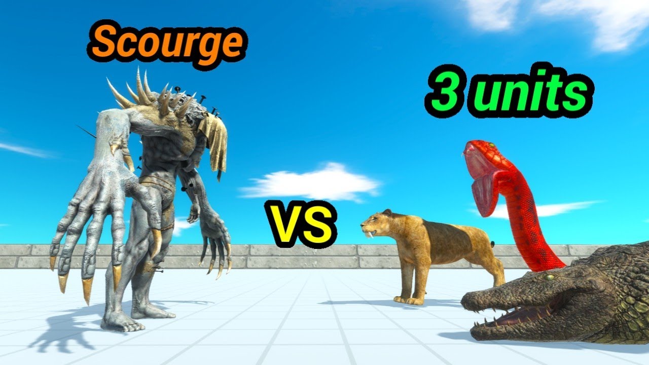 Scourge 1 vs 3 random units animal revolt battle simulator - YouTube