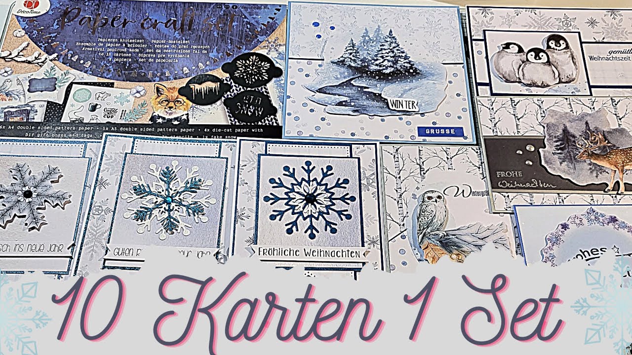 10 Karten aus 1 Paper Craft Set von Action | #decotimecrafts # ...