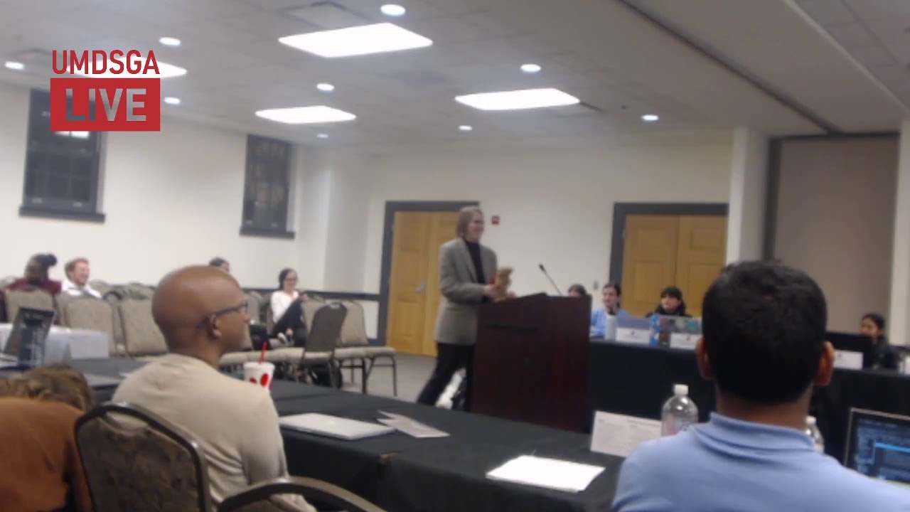 UMD SGA General Body Meeting #17 - YouTube