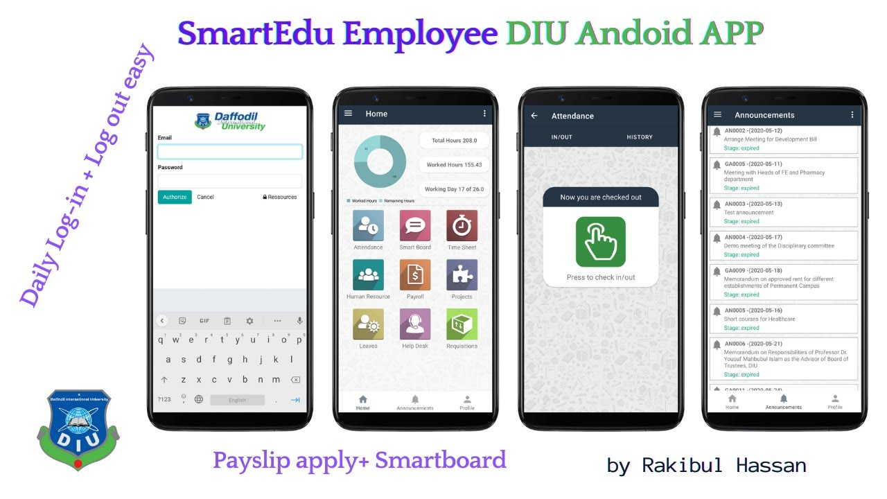 SmartEdu Employee Android App DIU (Daffodil International University) # ...