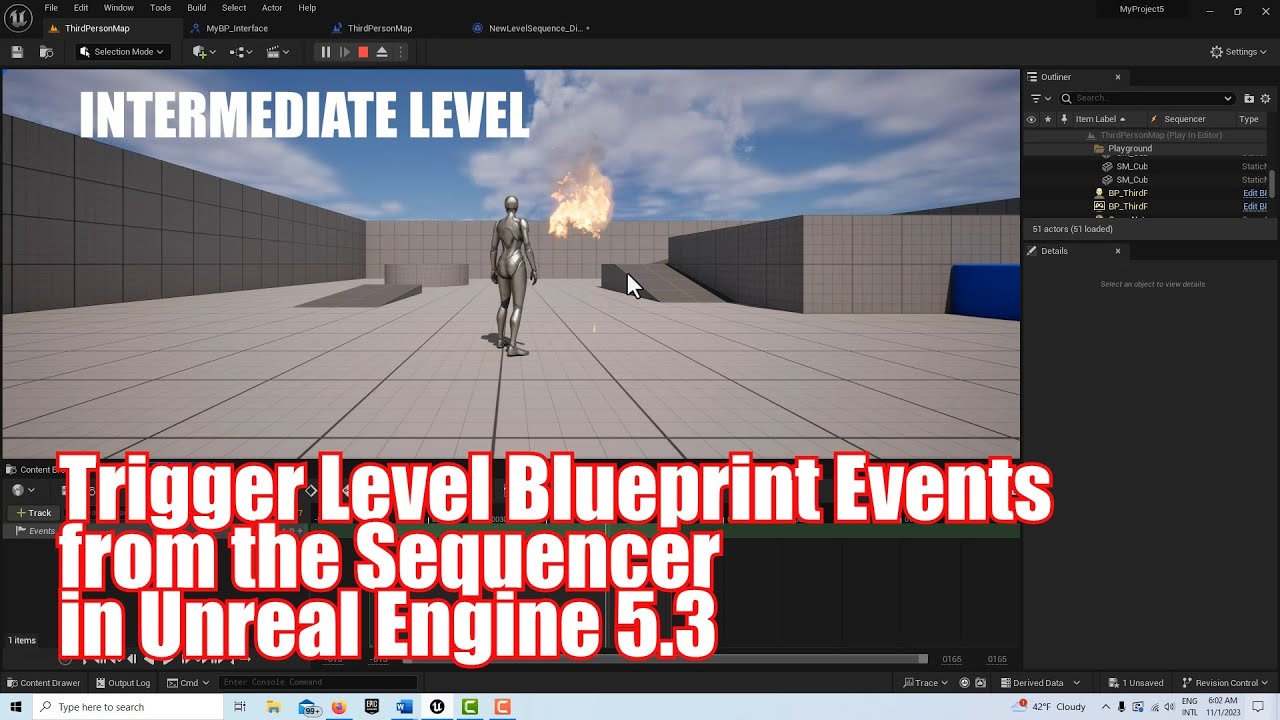 Trigger Level Blueprint Events from the Sequencer in Unreal Engine 5.3 - YouTube