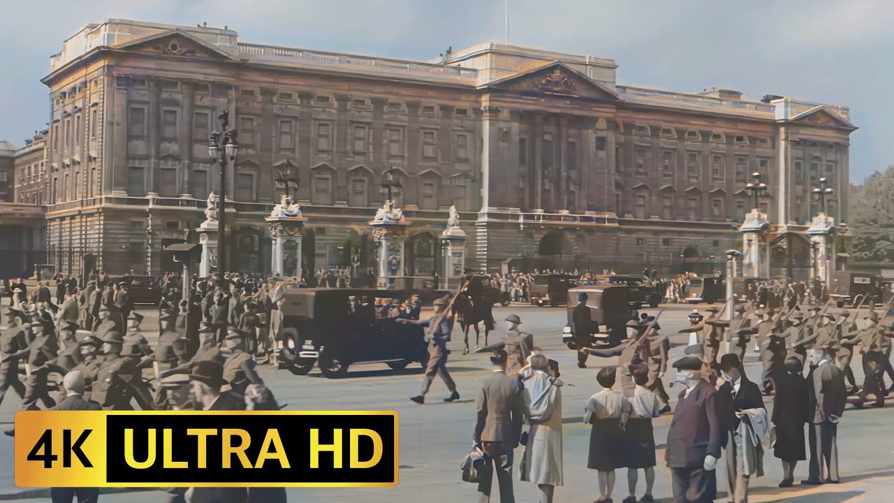 London England 1943 During WW2 (4K 60FPS) (Remastered, Colourised ...