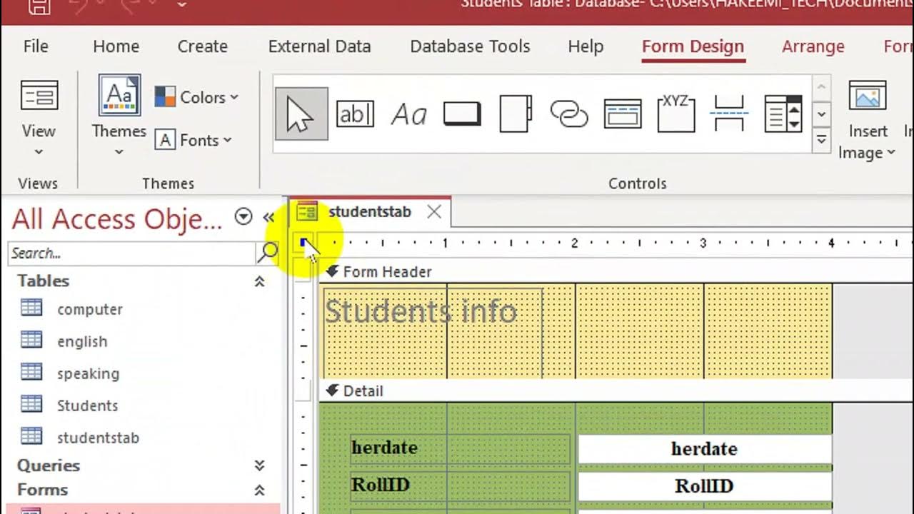 Learning MsAccess 2021 Tutorials in Pashto Language Part(15).#access #msaccess #database # ...