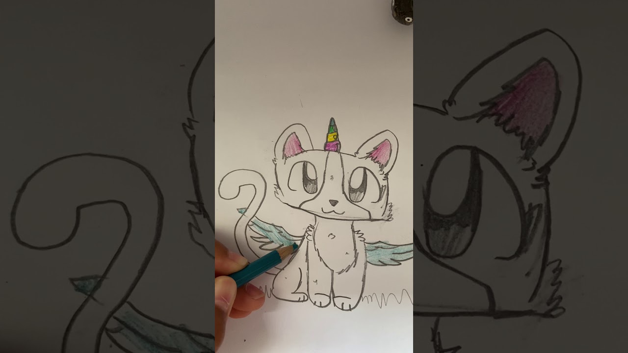 How to draw a caticorn - YouTube