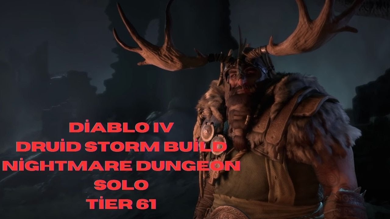 Diablo IV Nightmare Dungeon Tier 61 Solo Druid Storm Build - YouTube