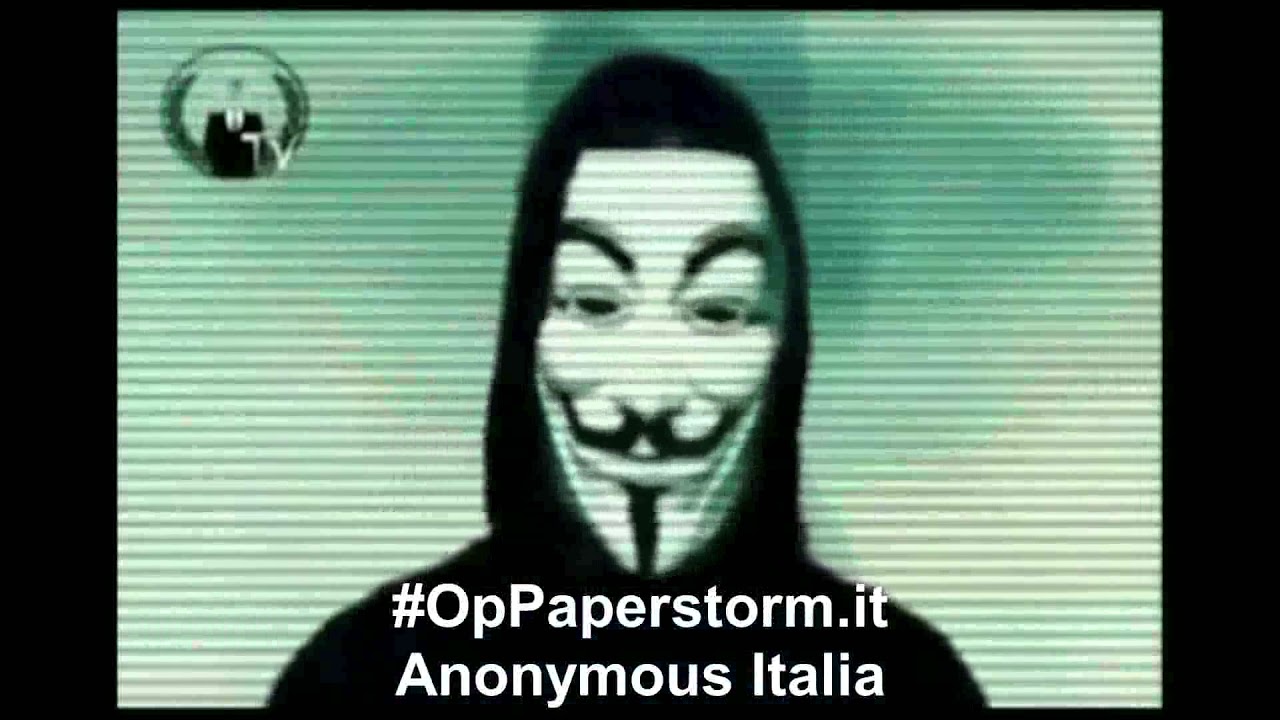 Anonymous Italia - #OpPaperstormITA - YouTube