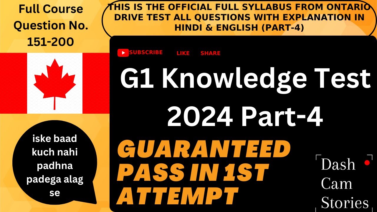 G1 Knowledge Test 2024 G1 Test Full Course Part 4 All Questions g1-knowledge-test-2024-g1-test-full-course-part-4-all-questions