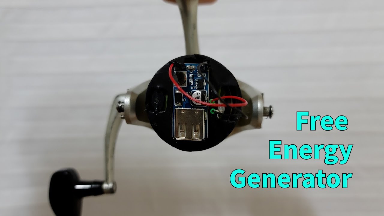 How to make a free energy generator using a fishing reel. - YouTube