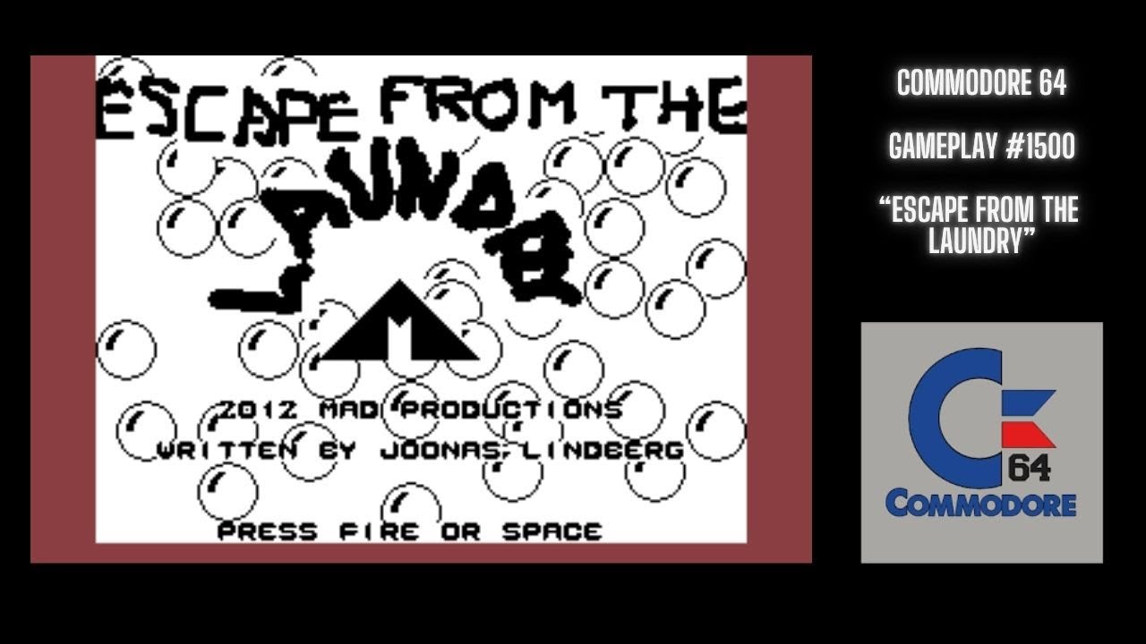 Escape From The Laundry (Commodore 64 / Gameplay #1500) - YouTube