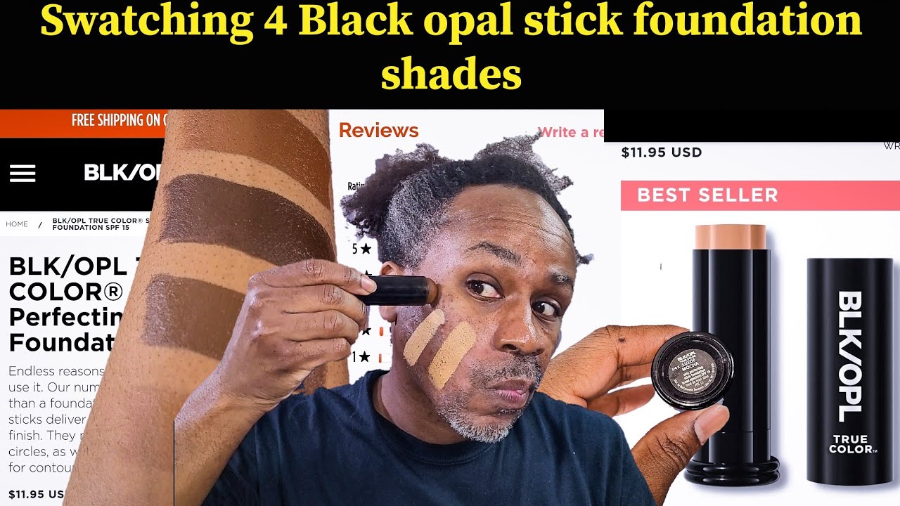 Swatching 4 Black opal foundations; Java Dream, Cafe au Bae, Suede Mocha & Snatched Sepia - YouTube