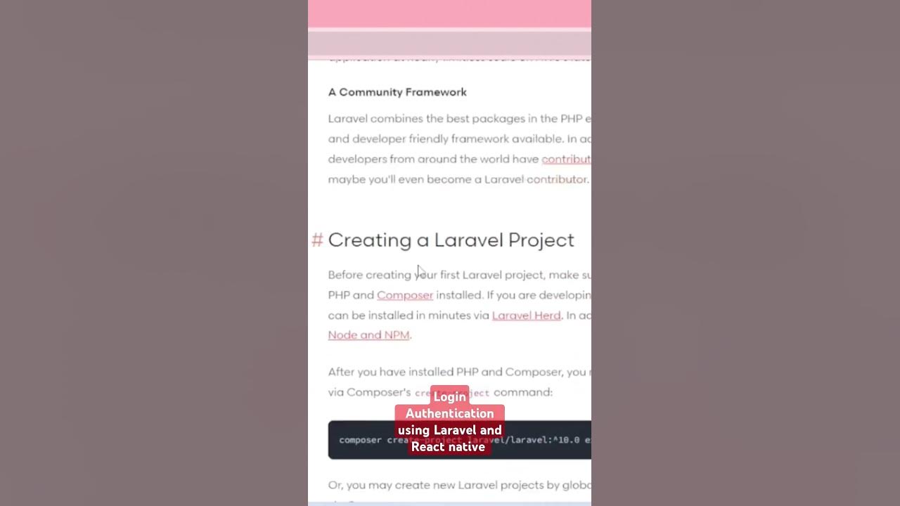 Laravel Api and React native #expo #reactnative #laravel - YouTube