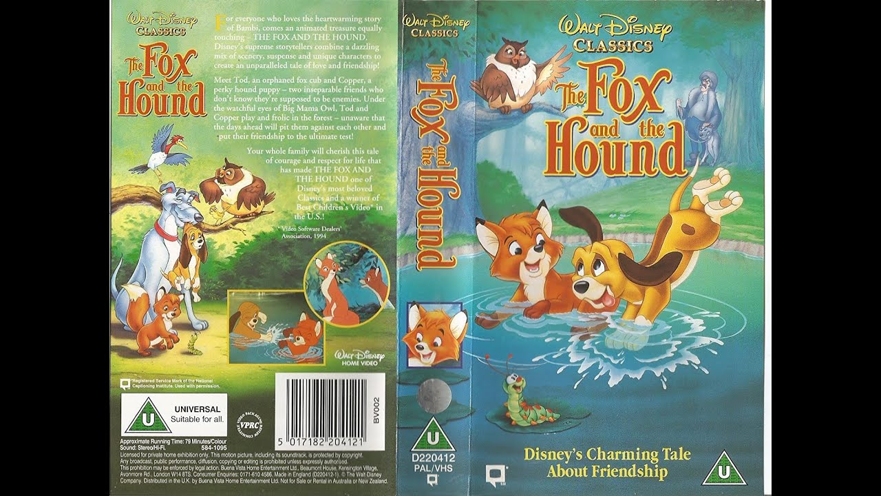 Walt Disney The Fox & The Hound (1981)(Trailer VHS 1995 UK)(Now ...