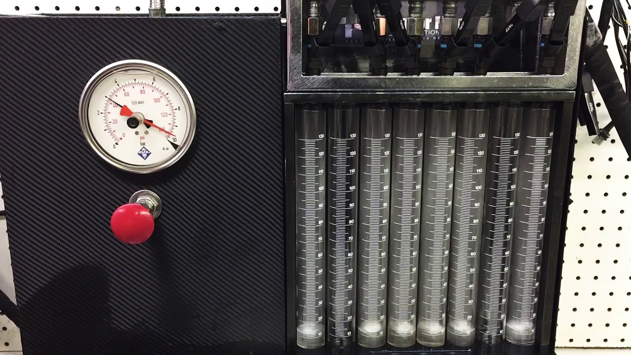Motor Man Fuel Injection testing flow rate of Ford 4.0L injector - YouTube