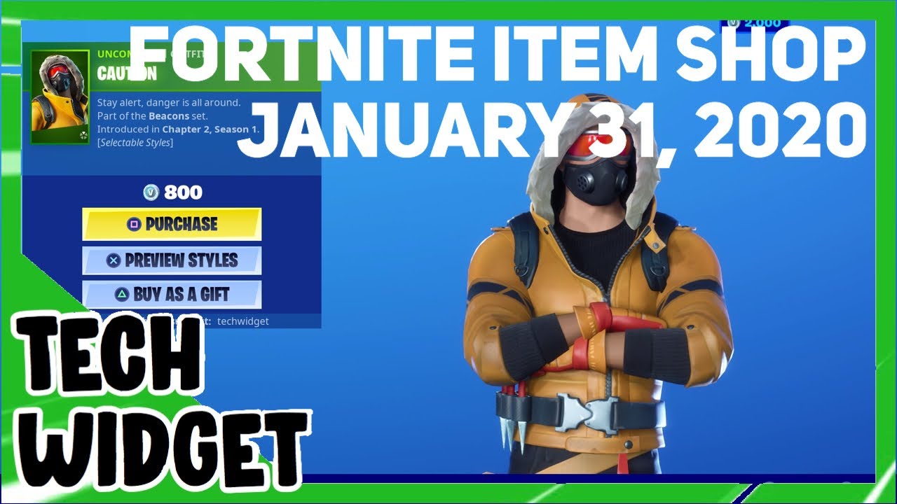 Fortnite Item Shop *NEW* CAUTION SKIN! [January 31, 2020] (Fortnite ...